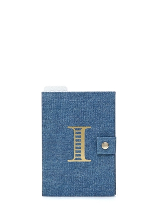 AA Paper&Co Mavi Denim Görünümlü Harf Baskılı Defter EU