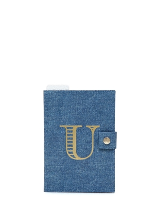 AA Paper&Co Mavi Denim Görünümlü Harf Baskılı Defter EU