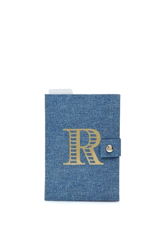 AA Paper&Co Mavi Denim Görünümlü Harf Baskılı Defter EU