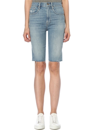 Frame Denim Kadın Le Vintage Yüksek Bel Yıpratmalı Jean Bermuda Mavi 26 US Frame Denim Kadın Le Vintage Yüksek Bel Yıpratmalı Jean Bermuda Mavi 26 US