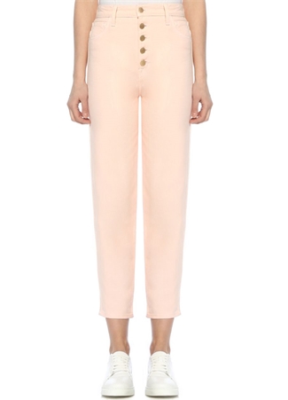J Brand Kadın Natasha Sky Pembe Yüksek Bel Jean Pantolon 26 US