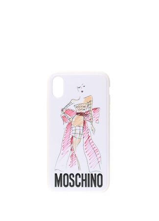 Moschino Kadın Beyaz Figürlü iPhone Xr Telefon Kılıfı EU