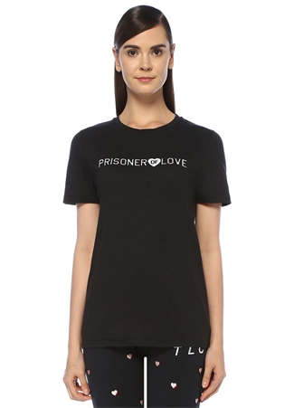 Zoe Karssen Kadın Prisoner Of Love Loose Fit Siyah Nakışlı T-shirt XS EU Zoe Karssen Kadın Prisoner Of Love Loose Fit Siyah Nakışlı T-shirt XS EU