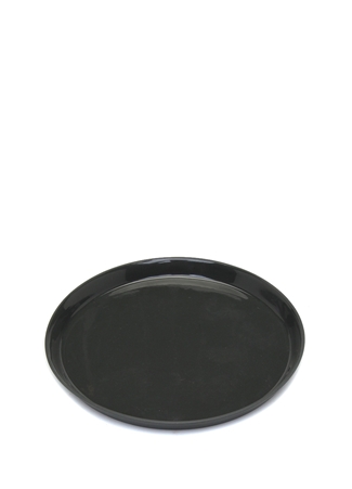 Esma Dereboy Yuvarlak Küçük Boy El Yapımı Porselen Tabak Siyah