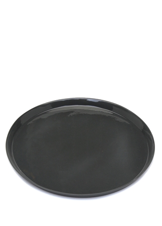 Esma Dereboy Yuvarlak Büyük Boy El Yapımı Porselen Tabak Siyah