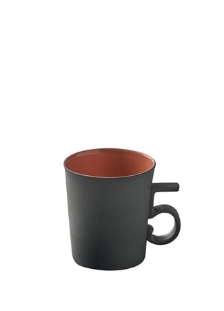 Esma Dereboy Siyah 4 Figürlü El Yapımı Porselen Kahve Fincanı Çok Renkli