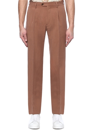 Etro Erkek Slim Fit Kamel Normal Bel Pantolon Pembe 54 IT