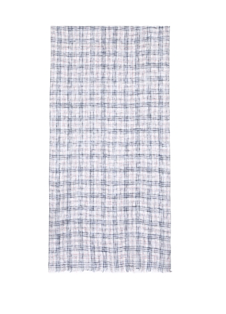 Eleventy Erkek Lacivert Kareli Keten Atkı Mavi EU Eleventy Erkek Lacivert Kareli Keten Atkı Mavi EU