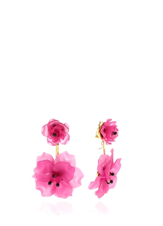 Ken Samudio Kadın 4lü Şeftali Çiçek Formlu Küpe Seti Pembe EU Ken Samudio Kadın 4lü Şeftali Çiçek Formlu Küpe Seti Pembe EU