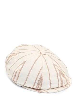 Lardini Erkek Beyaz Bej Çizgili Şapka L EU