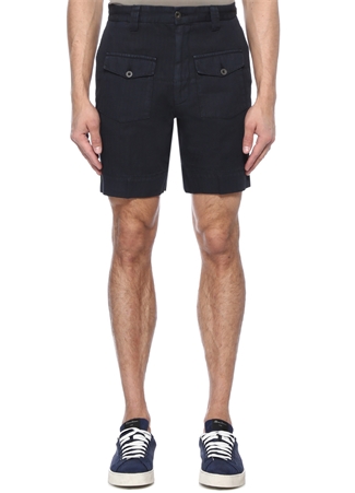 Lardini Erkek Lacivert Normal Bel Kargo Bermuda 48 IT