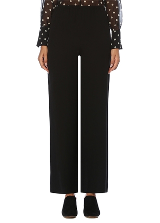 Theory Kadın Siyah Beli Lastikli Bol Paça İpek Pantolon M EU