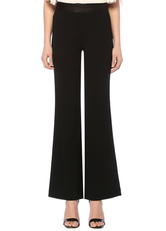 Diane Von Furstenberg Kadın Garnett Siyah Normal Bel Bol Paça Pantolon 2 US