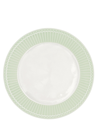 Green Gate Alice Yeşil Çizgi Dokulu Porselen Tabak