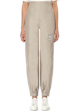 Misbhv Kadın Bej Yüksek Bel Fermuarlı Paçası Lastikli Pantolon M EU Misbhv Kadın Bej Yüksek Bel Fermuarlı Paçası Lastikli Pantolon M EU