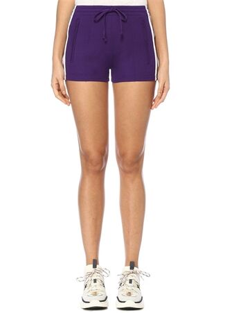 Etoile Isabel Marant Kadın Dorset Mor Yanları Şeritli Mini Şort 36 FR