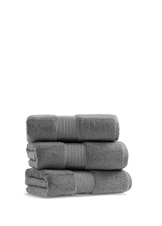 L’appartement Chicago Koyu Gri Dokulu Banyo Havlusu