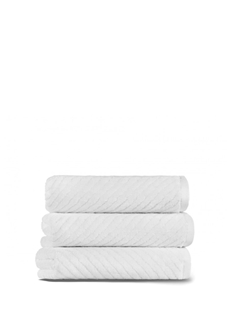 L’appartement Chevron Beyaz Banyo Havlusu L’appartement Chevron Beyaz Banyo Havlusu