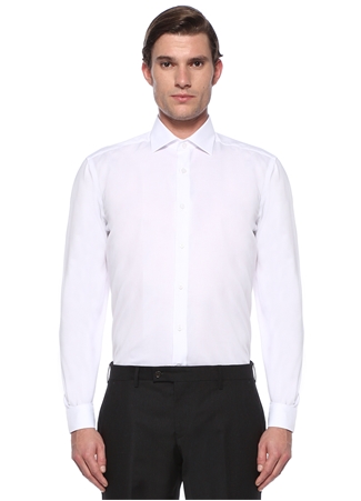 Beymen Club Erkek Comfort Fit Beyaz Non Iron Özellikli Oxford Gömlek S