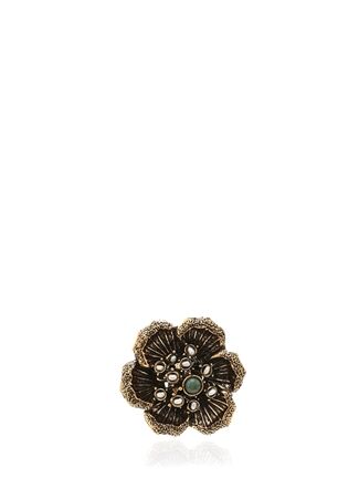 Alcozer & J Kadın Gold Çiçek Formlu Küpe Altın Rengi EU