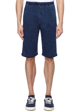 Scissor Scriptor Erkek Remo Normal Bel Denim Şort Lacivert 3 US