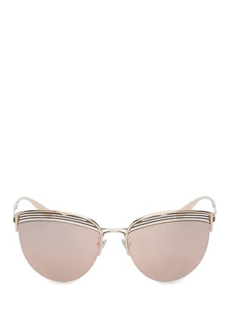 Bvlgari Kadın B Zero Gold Cat Eye İşlemeli Güneş Gözlüğü Altın Rengi 58 EU