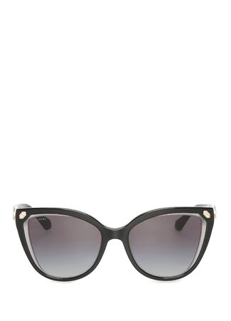 Bvlgari Kadın Siyah İşleme Detaylı Güneş Gözlüğü 55 EU