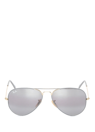 Ray-Ban Erkek Aviator Siyah Gri Pilot Stil Güneş Gözlüğü Altın Rengi 58 EU Ray-Ban Erkek Aviator Siyah Gri Pilot Stil Güneş Gözlüğü Altın Rengi 58 EU