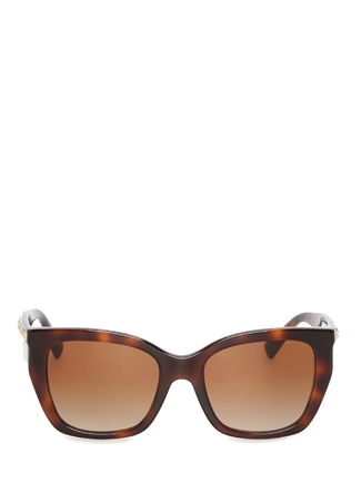 Valentino Kadın Kahverengi Turtle Desenli Güneş Gözlüğü 53 EU