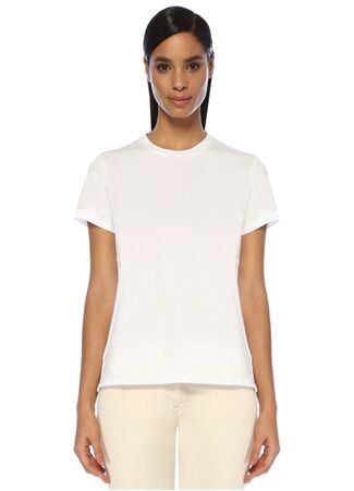 Beymen Kadın Beyaz Bisiklet Yaka Dökümlü Basic T-shirt S EU