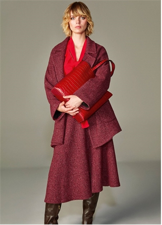Beymen Collection Kadın Bordo Balıksırtı Desenli Kruvaze Yün Kaban Pembe 40 Beymen Collection Kadın Bordo Balıksırtı Desenli Kruvaze Yün Kaban Pembe 40