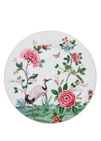 Pip Studio Blushing Birds Çiçek Desenli Porselen Supla Çok Renkli