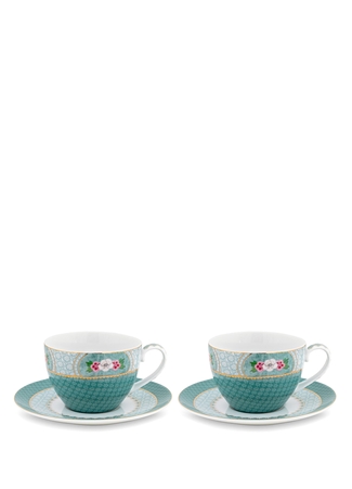 Pip Studio Blushing Birds 2li Porselen Çay Fincanı Seti Çok Renkli Pip Studio Blushing Birds 2li Porselen Çay Fincanı Seti Çok Renkli