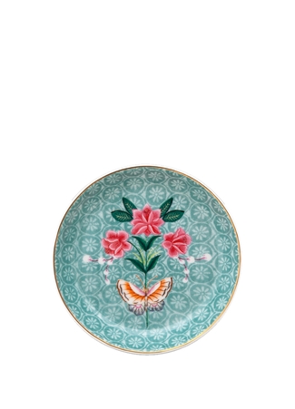 Pip Studio Blushing Birds Çiçek Desenli Porselen Çay Tabağı Çok Renkli