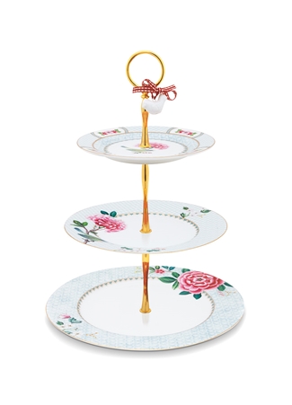 Pip Studio Blushing Birds 3lü Porselen Kek Standı Çok Renkli Pip Studio Blushing Birds 3lü Porselen Kek Standı Çok Renkli