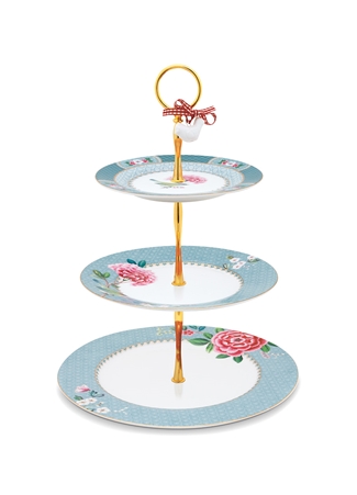 Pip Studio Blushing Birds 3lü Porselen Kek Standı Çok Renkli Pip Studio Blushing Birds 3lü Porselen Kek Standı Çok Renkli
