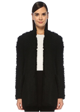 Beymen Collection Kadın Siyah Püskül Detaylı Simli Tweed Ceket 34