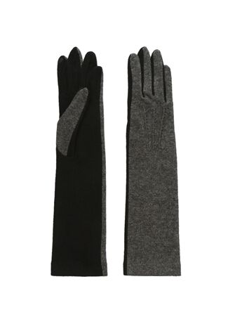 Beymen Collection Kadın Gri Siyah Yün Eldiven 7.5