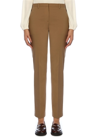 Theory Kadın Tailored Fit Koyu Bej Dar Paça Pantolon 0 US