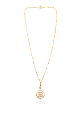 Juliette Kadın Mineli Ucu Yuvarlak Formlu Gümüş Rengi Kolye Beyaz EU