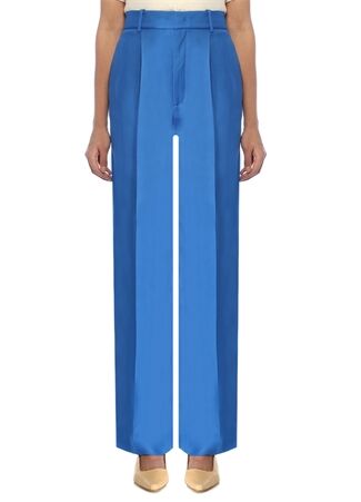 Joseph Kadın Quarius Mavi Pilili Wide Leg Jean Pantolon 34 FR