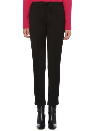 Joseph Kadın Dino Siyah Beli Bağcıklı Twill Pantolon 36 FR