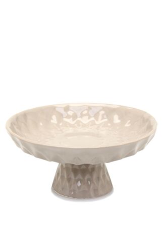 Zaya Bej Ayaklı Seramik Kek Standı