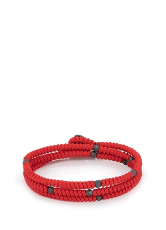 AtolyeWolf Erkek Octaball Triple Snake Knot Kırmızı Bileklik EU AtolyeWolf Erkek Octaball Triple Snake Knot Kırmızı Bileklik EU