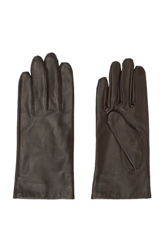 Beymen Club Kadın Kahverengi Deri Eldiven Eu