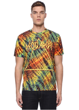 Dsquared2 Erkek Colorblocked Slogan Baskılı Basic T-shirt XL EU