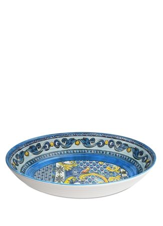 Baci Milano Barok Mavi Oval Formlu Servis Kasesi