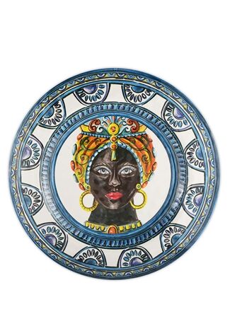 Baci Milano Barok Mavi Yemek Tabağı