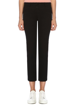 Emporio Armani Kadın Regular Fit Siyah Yazı Nakışlı Jean Pantolon 26 US