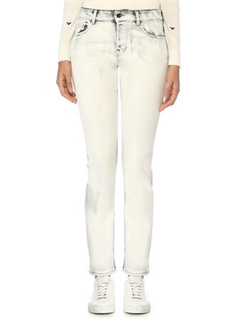 Emporio Armani Kadın J60 Regular Fit Gri Jean Pantolon 28 US
